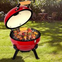 China 12 Inch Baking Backyard Burger Mobile Korea Barbecue Restaurant Equipment Tabletop Bbq Hibachi Cast Iron Charcoal Kamado Grill for sale
