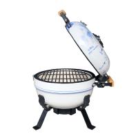 China KIMSTONE Ceramic Charcoal Portable Stainless Steel 12 Inch Barbeque Smoker Grill for sale