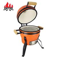 China KIMSTONE Stalen Commercial  Charcoal Bbq  Kamado Smoker Ceramic Mini Outdoor Gourmet Bbq  Grilerl Korean Bbq with Stand for sale