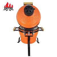 China KIMSTONE Stalen Commercial  Charcoal Bbq  Kamado Smoker Ceramic Mini Outdoor Gourmet Bbq  Grilerl Korean Bbq with Stand for sale