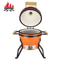 China KIMSTONE Stalen Commercial  Charcoal Bbq  Kamado Smoker Ceramic Mini Outdoor Gourmet Bbq  Grilerl Korean Bbq with Stand for sale