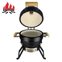China KIMSTONE Ceramic Kamado Firebox Keramikgrill Fire Box China Charcoal Parrilla Mini Black BBQ Egg 13 Inch Komodo Kamado Grill for sale