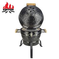 China KIMSTONE Ceramic Kamado Firebox Keramikgrill Fire Box China Charcoal Parrilla Mini Black BBQ Egg 13 Inch Komodo Kamado Grill for sale