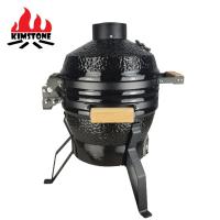 China KIMSTONE Ceramic Kamado Firebox Keramikgrill Fire Box China Charcoal Parrilla Mini Black BBQ Egg 13 Inch Komodo Kamado Grill for sale