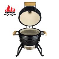 China KIMSTONE 13Inch  Mullite Keraamiline Keramische Outdoor Charcoal Bbq Grill Bbq Grill Offset Smoker Restaurant Bbq Griller for sale