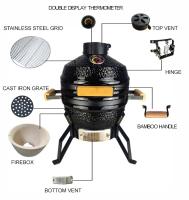 China KIMSTONE 13Inch  Mullite Keraamiline Keramische Outdoor Charcoal Bbq Grill Bbq Grill Offset Smoker Restaurant Bbq Griller for sale