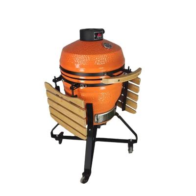 China KIMSTONE Kamado 18 Inch Ceramic Griller Kamado Grill Charcoal Smoker With Stainless Steel Stand for sale