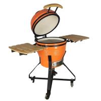 China KIMSTONE Kamado 18 Inch Ceramic Griller Kamado Grill Charcoal Smoker With Stainless Steel Stand for sale