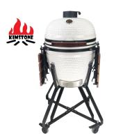 China KIMSTONE 21 Inch Homeused Barbeque Grill Outdoor Kitchen Charcoal Ceramic Kamado Griller for sale