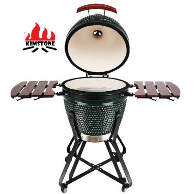 China KIMSTONE Barbecue Griller Charcoal Kamado Grill Kamando Asador De Ceramic Komado 21 Smoker Bbq Grill for sale
