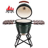China KIMSTONE Barbecue Griller Charcoal Kamado Grill Kamando Asador De Ceramic Komado 21 Smoker Bbq Grill for sale