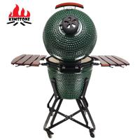 China KIMSTONE Barbecue Griller Charcoal Kamado Grill Kamando Asador De Ceramic Komado 21 Smoker Bbq Grill for sale