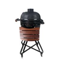 China KIMSTONE 2023 Kamado Ceramic Grill with Trolley 21 Inch Egg Shaped Barbecue Kanka Grill Bbq Kamado Bono for sale