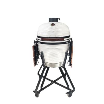 China KIMSTONE 21 Inch Kamado Grill Rotisserie Smokeless Charcoal BBQ Grill Lava Rock Barbeque Grill for sale
