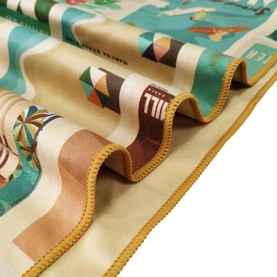China Wholesale Summer Quick Dry Microfiber Swimming Yoga Comfortable Printed Custom Sport Sand Free Microfiber Beach Towel for sale