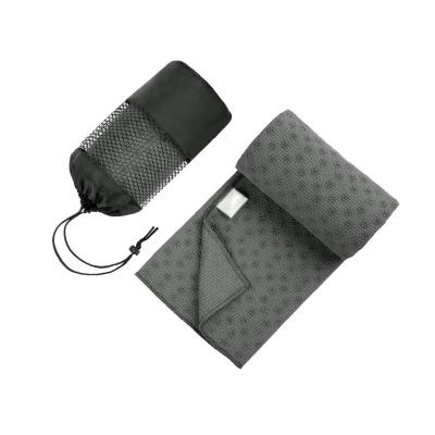 China Eco-friendly Microfiber Multi Color Logo Customized Silicone Dots Non Slip Sports Microfiber Yoga Towel for sale