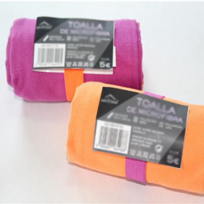 China Super Absorbent Custom Printed Microfiber Sports Towel With Mesh Bag for sale