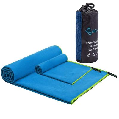 China Super Absorption Suede Printed Microfiber Suede Sports Gym Towel for sale