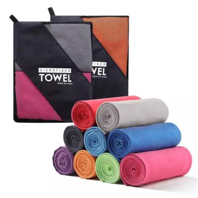 China Quick Dry 2 Packging Custom Logo Outdoor Microfiber Sports Towel For Gym for sale
