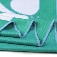 China Recycled Microfiber Beach Towel With Logo Custom Quick Dry Absorbent Customized RPET Beach Towel Striped Sand Free for sale