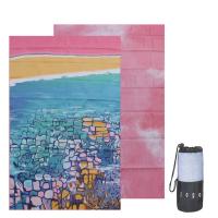 China Xlarge Sand Free Packable Surf Microfiber Beach Towel With Mesh Bag for sale