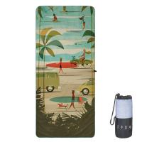 China OEM Digital Print extra long Microfiber Surf Beach Towel 200GSM for sale