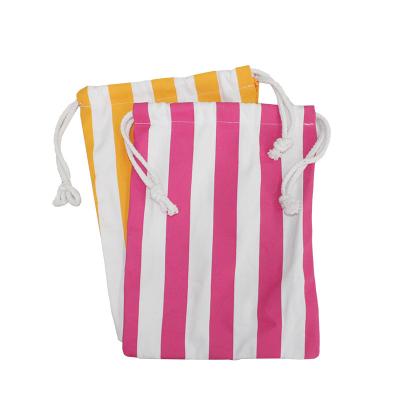 China Microfiber Yellow White Pink Striped Beach Towel 300gsm for sale