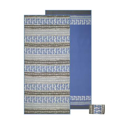 China 29x59 Inch Waffle Weave Microfiber Beach Towel Custom Printed for sale