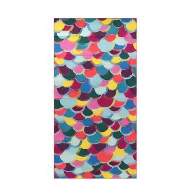China OEM Suede Microfiber Beach Towel Swimming Blanket For Sand Free for sale