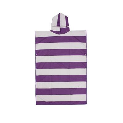 China Personal Design Printing Adult Soft Windproof Microfiber Custom Surf Hooded Microfiber Poncho Towel for sale