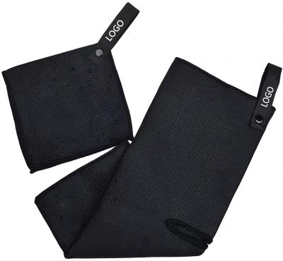 China Custom Microfiber Waffle Golf Towel With Magnetic Logo Printed for sale