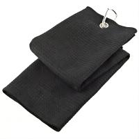 China 2026 Custom High-Weight Microfiber Pineapple Grid Microfibwer Golf Towel Triple Fold Embroidered Wiping Rod Ball Solid Color Sports for sale