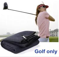 China Custom Embroidery Logo Waffle Golf Towel Microfiber Material for sale