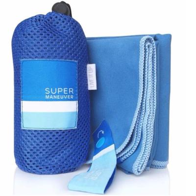 China Custom Logo Embroidered Super Absorbent Gym Towel Soft Microfiber Suede Towel Sports Camping Hiking Cool Printed Design for sale