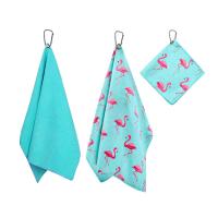 China Custom Sublimation Printed Microfiber Waffle Golf Towel With Grommet And Hook for sale