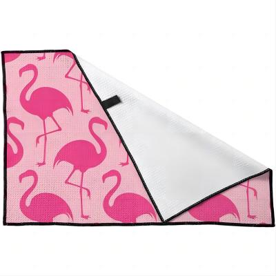 China Microfiber Polyester Printed Sublimated Golf Sports Towel Custom Logo for sale