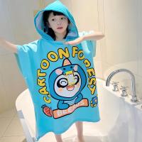 China New Design Microfiber Poncho Towel Eco-Friendly Quick-Dry Kids Hooded Poncho Beach Towel for sale