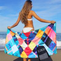 China Quick Dry Custom Beach Towel Sublimation Sandless Digital Printed for sale