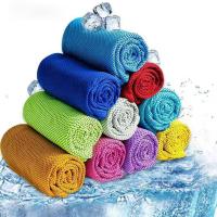 China Custom Logo Microfiber Sports Towel Quick Dry And Cooling Towels With PET Bag for sale