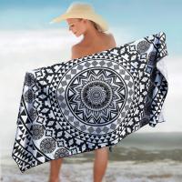 China Sand Proof Digital Print Sublimation Beach Towel Microfiber for sale