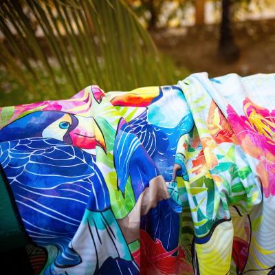 China Custom Sand Free Recycled Microfiber Beach Towel With Pocket Towel for sale