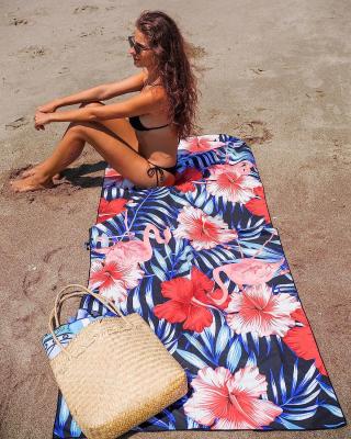 China China OEM Factory Microfiber Custom Logo Print Quick Dry Beach Towel Sand Free for sale