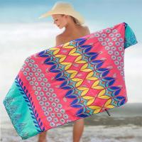 China Printed Microfiber Suede Beach Towel Absorbent Soft Durable for sale