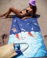 China Bulk Custom Screen Printed Logo Beach Towel Opp Bag Packaging for sale