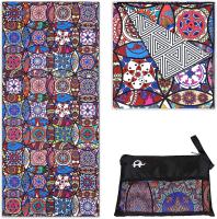 China Microfiber Material Printed Beach Towel With Machine Washable Care Instructions for sale