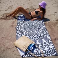 China Recycled Pink Flamingo Beach Towel Personalized Swim Towels Double Side Print for sale