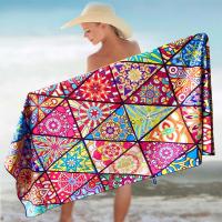 China Digital Printing Square Personalized Beach Towel Customizable Design for sale