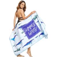 China Lightweight Printed Beach Towel With Silk Screen Logo Stylish And Comfortable for sale