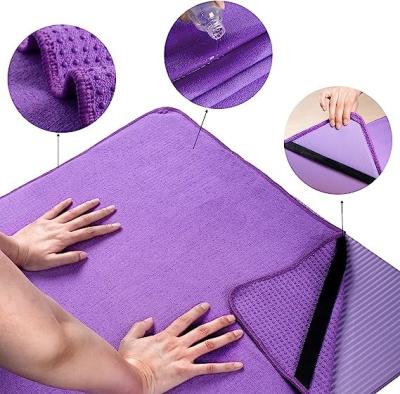 China Wholesale Eco-friendly Yoga Towel Anti Slip Quick Dry Custom Colourful Natural Microfiber Yoga Mat Towel for sale