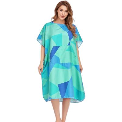 China Wholesale Rpet Material Beach Swim Microfiber Poncho Towel Hooded Surf Custom for sale